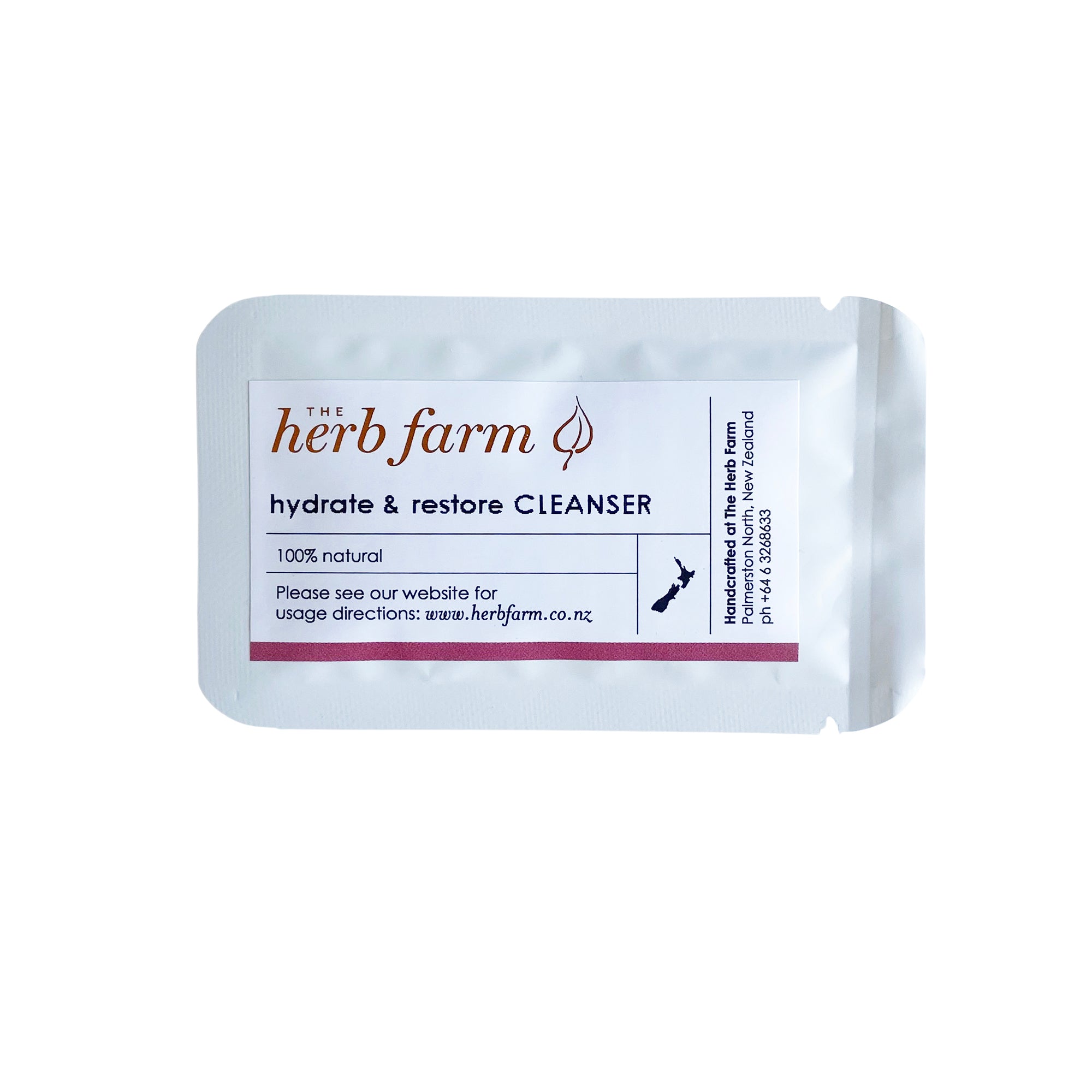 Enriching Rosehip Facial Cleanser Sample Sachet | The Herb Farm NZ ...