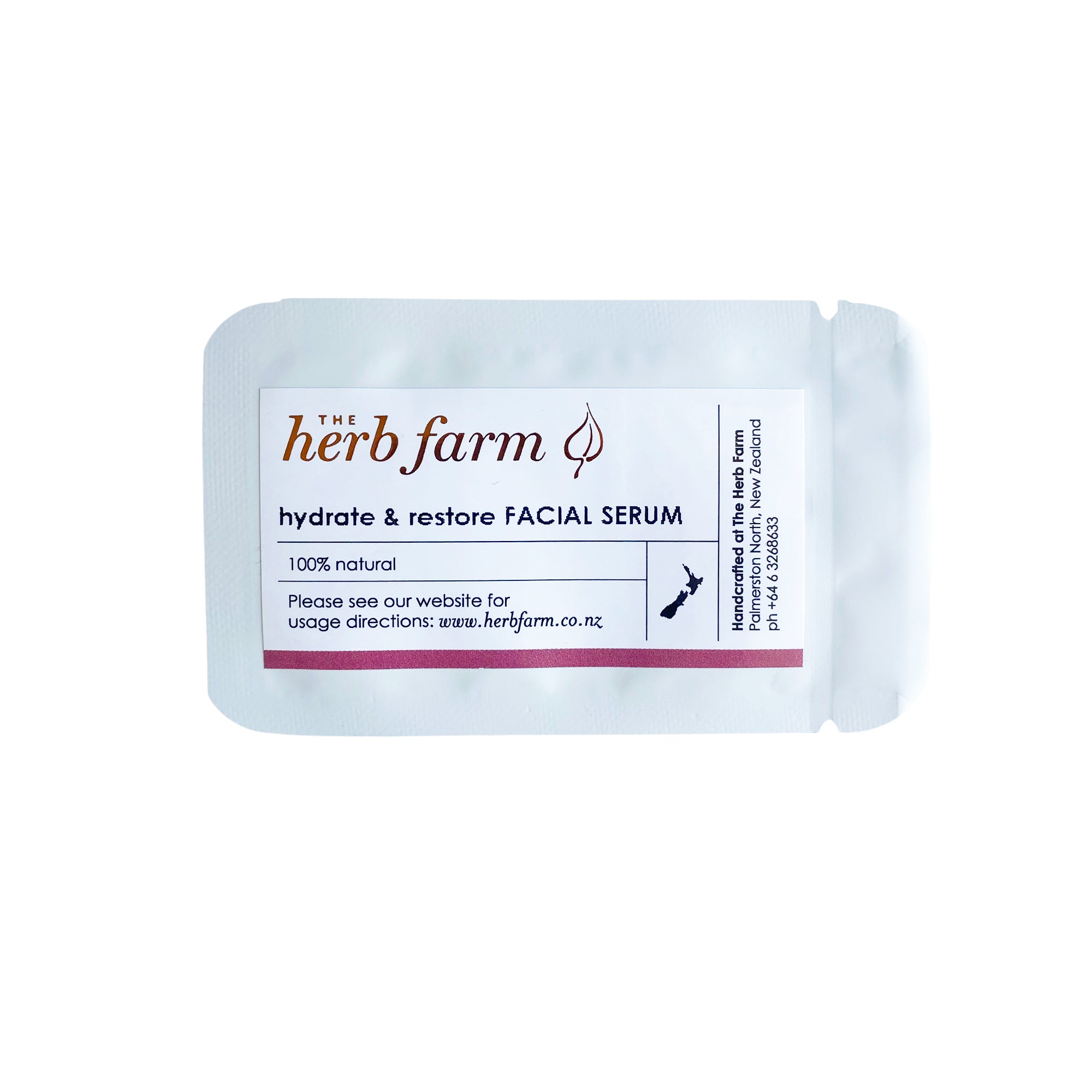 Hydrate & Restore Facial Serum Sample Sachet – The Herb Farm