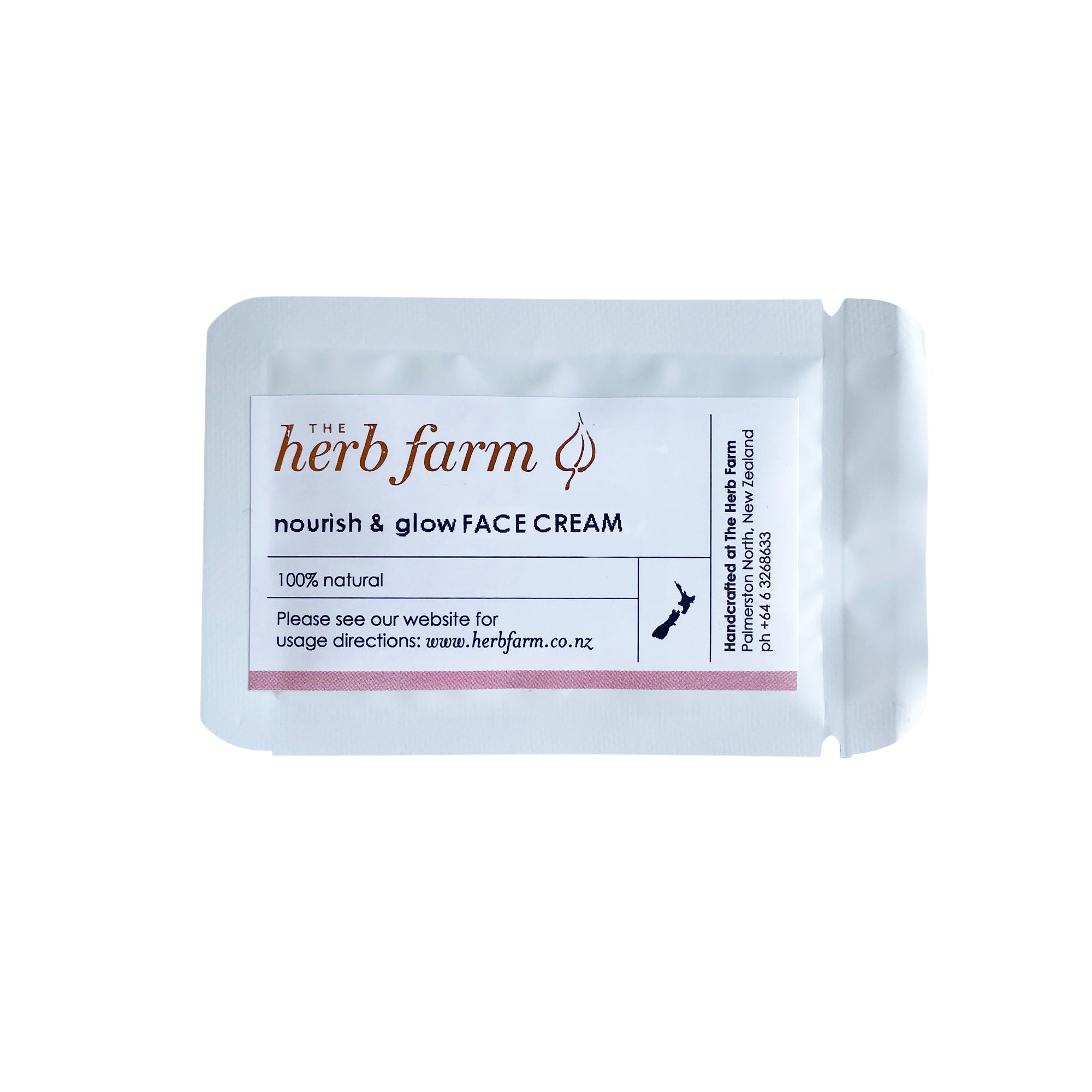 Nourishing Rose Face Cream Sample Sachet | The Herb Farm NZ | 100% ...