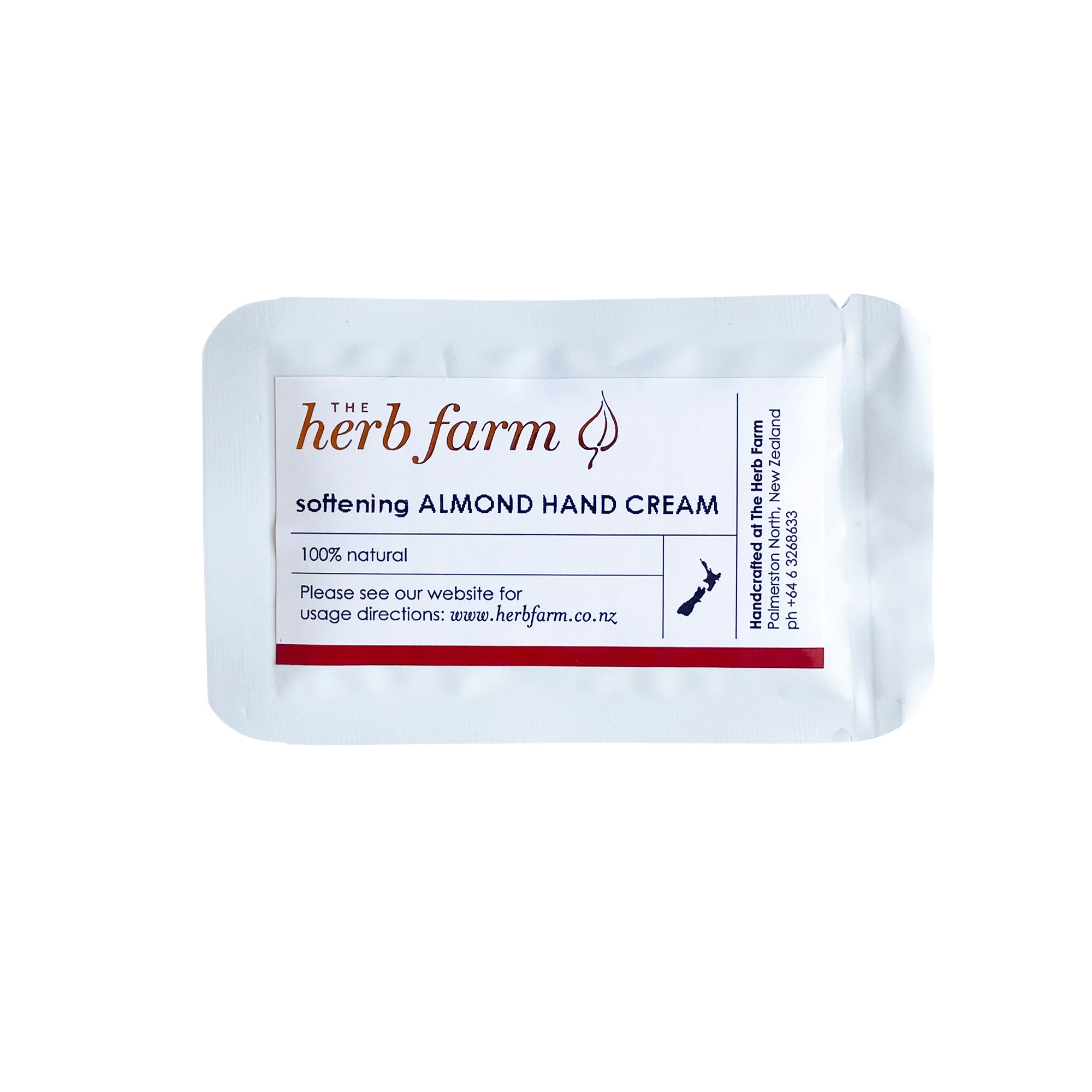Almond & Calendula Hand Cream Sample Sachet | The Herb Farm NZ | 100% ...