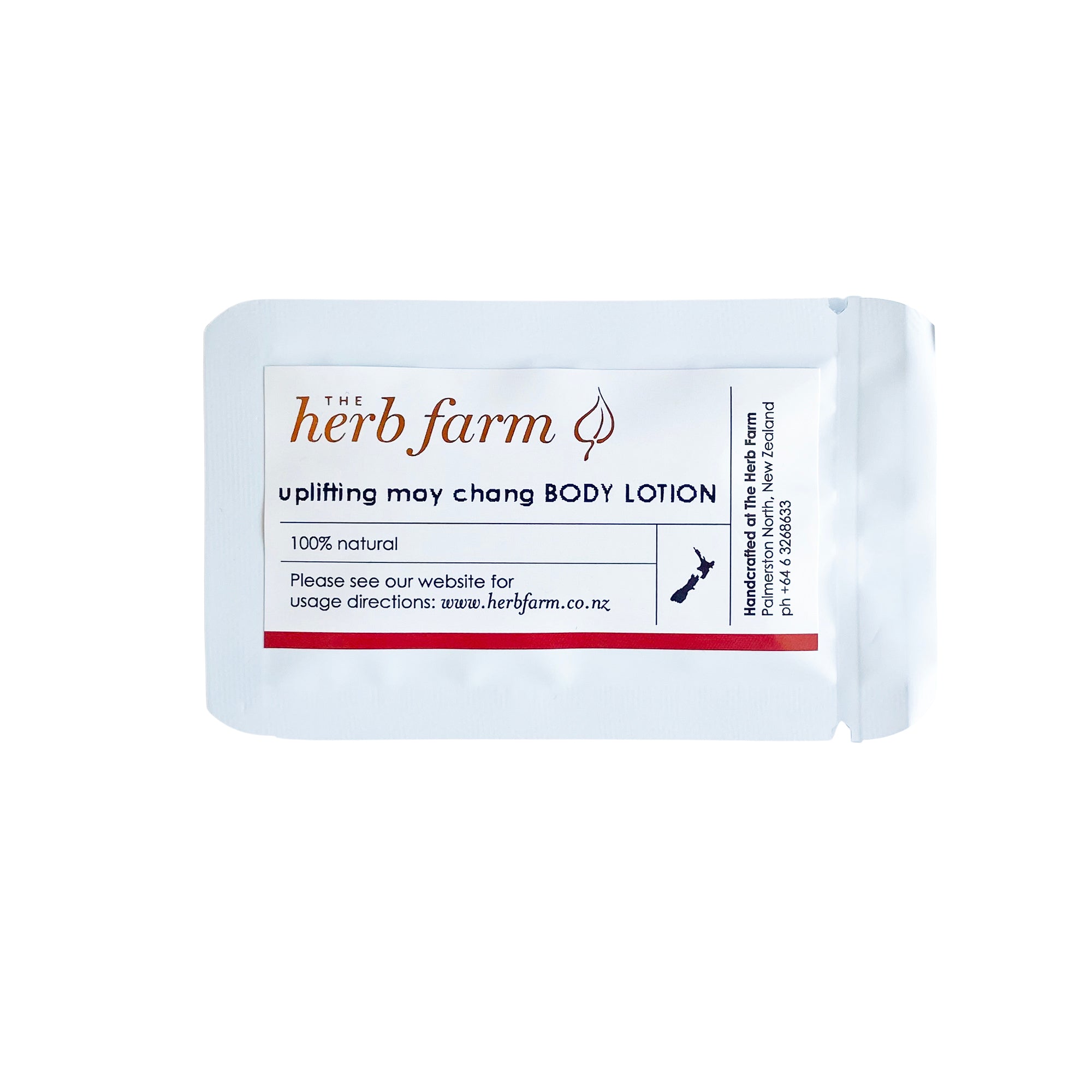 Almond & May Chang Body Lotion Sample Sachet | The Herb Farm NZ | 100% ...